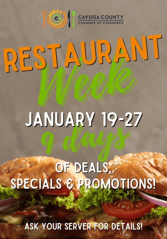 Restaurant Week January 19th-27th - Cayuga County Chamber of Commerce ...
